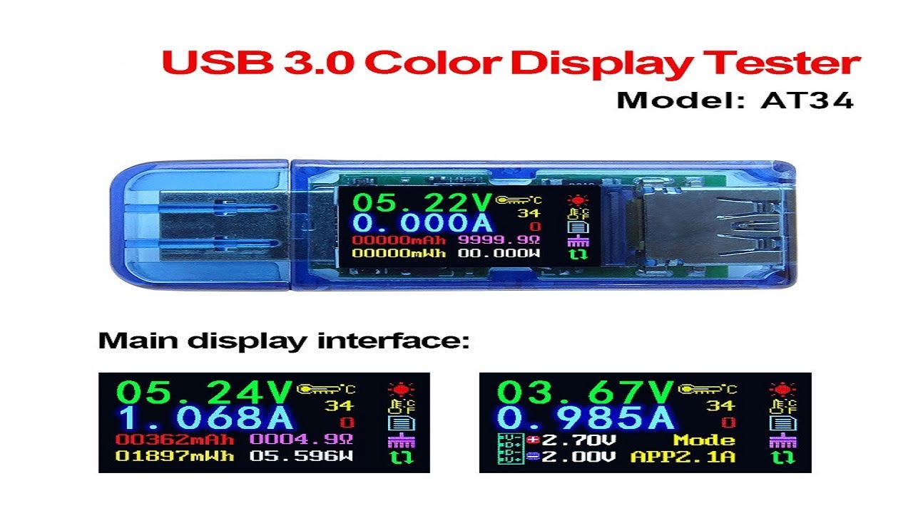 RD AT34 USB 3.0 color Tester Обзор и тесты / Review and tests. - YouTube