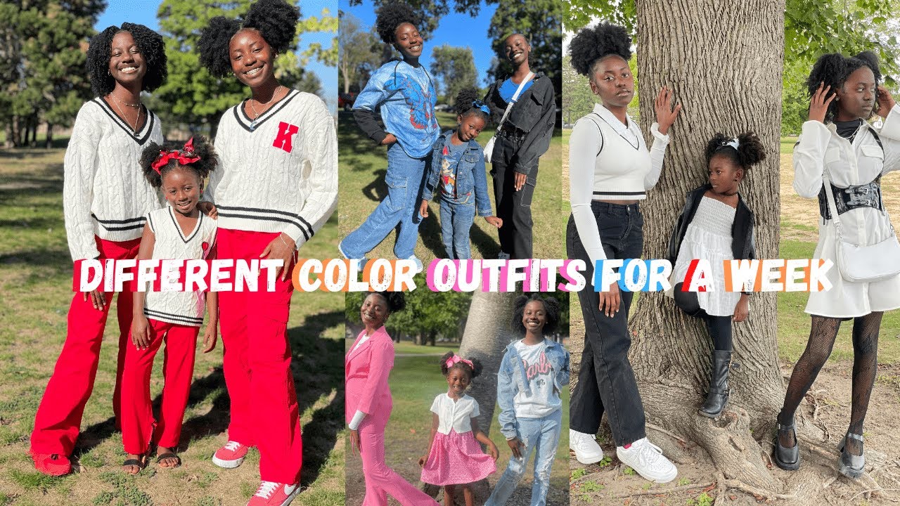 Wearing Different Color Outfits To School For A Week! #SchoolVlog - YouTube