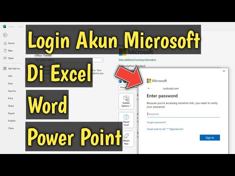 Cara Login Akun Microsoft ke Word, Excel dan Power Point - YouTube