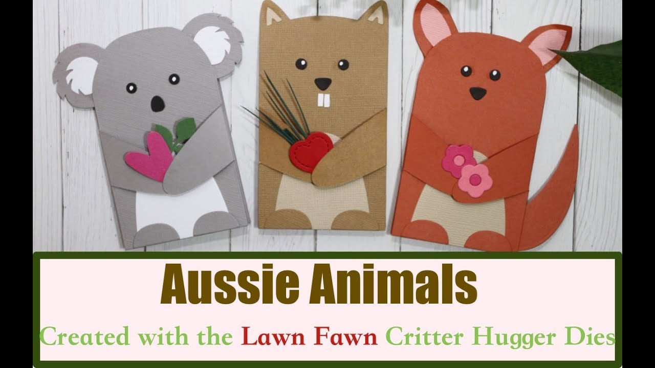 Aussie Animals - using the Lawn Fawn Critter Hugger Dies - YouTube