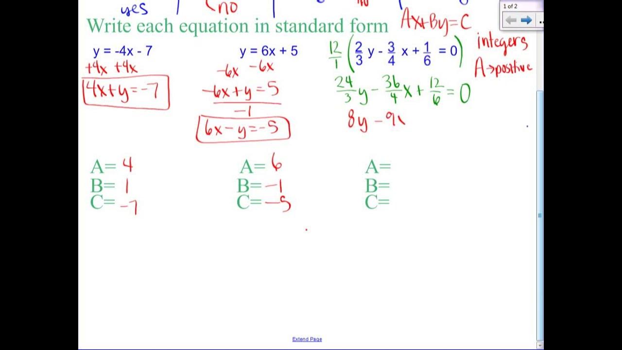 Algebra II - 2-2: Linear Relations and Functions - YouTube