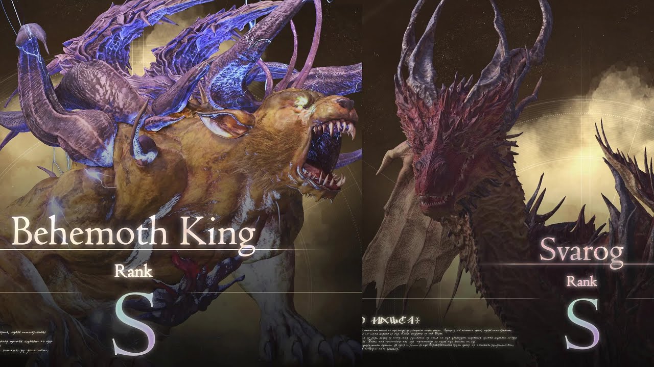 FFXVI S Rank Hunts - Behemoth King & Svarog (NG + Final Fantasy Mode ...