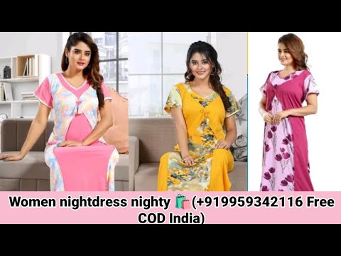 Women nightdress nighty 🛍️(+919959342116 Free COD India) #nighty #nightdress #maxi #yt #youtube 