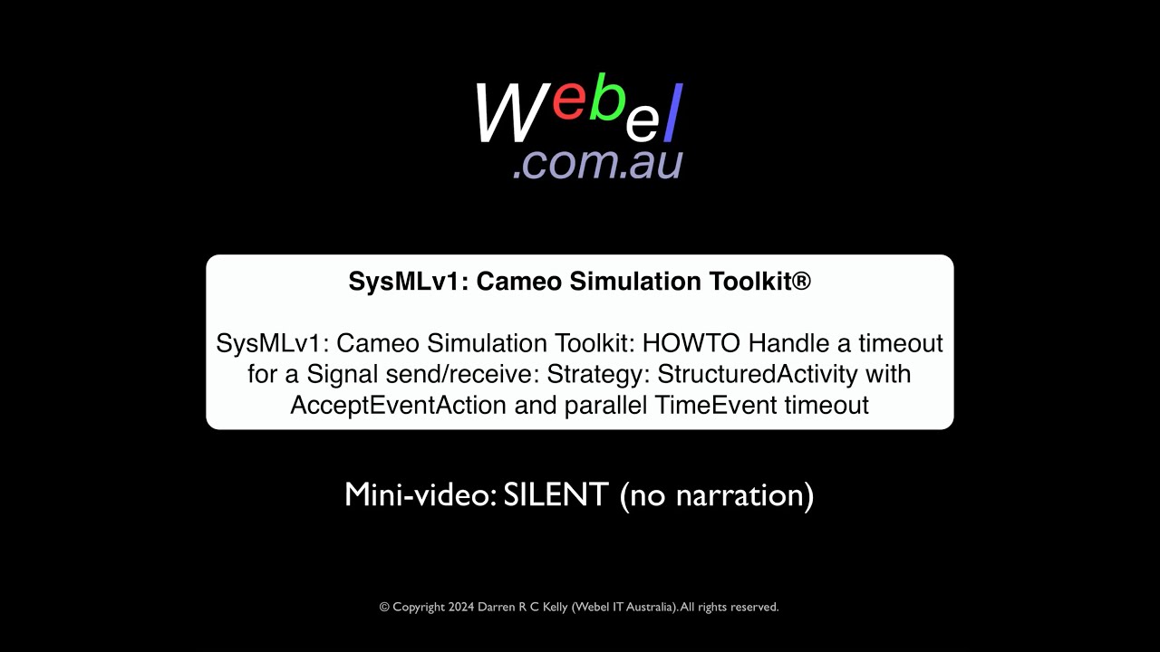 Mini Video Sysml Cameo Simulation Toolkit Howto Timeout For A Sendreceive In