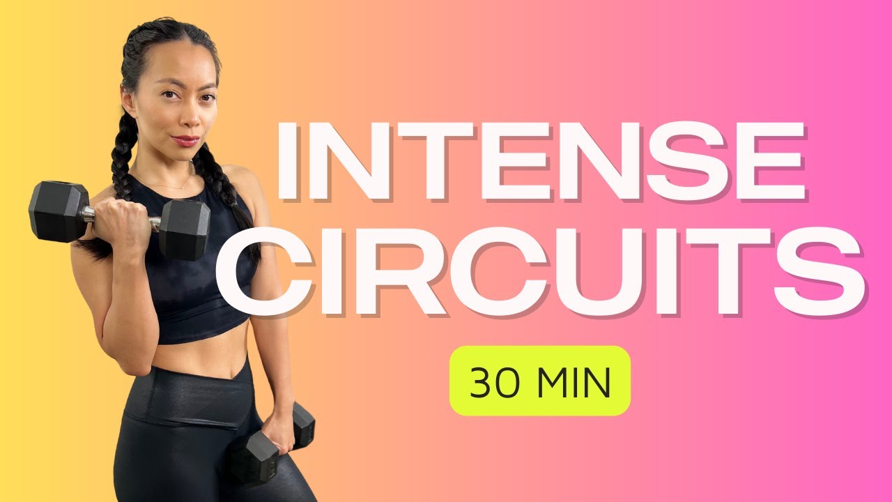 30 Min TOTAL BODY Workout With Dumbbells (INTENSE Circuit Training) - YouTube