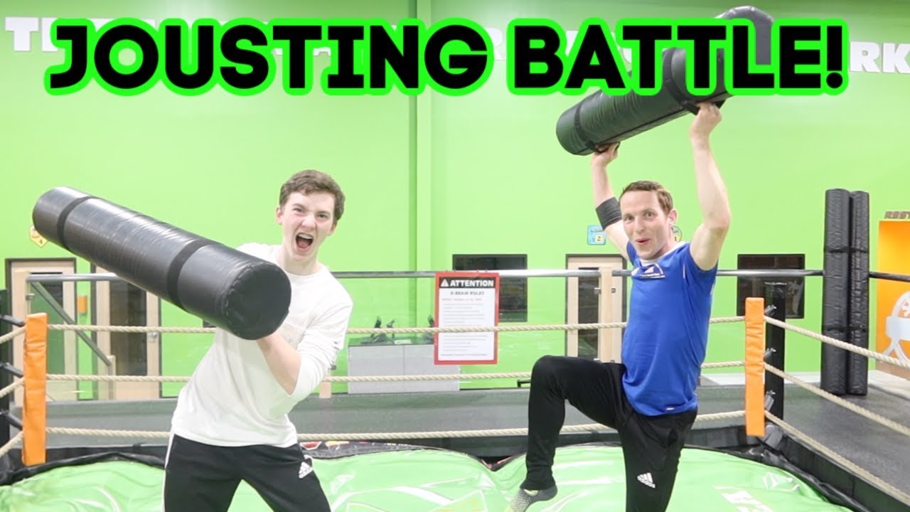 CRAZY JOUSTING BATTLE with a NINJA WARRIOR! ft Logan Broadbent| Match ...