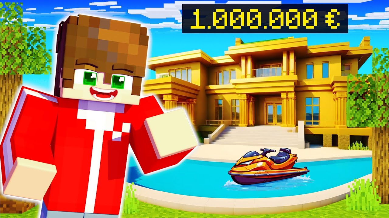 1€ vs 1.000.000€ ΣΠΙΤΙΑ στο MINECRAFT;! - YouTube