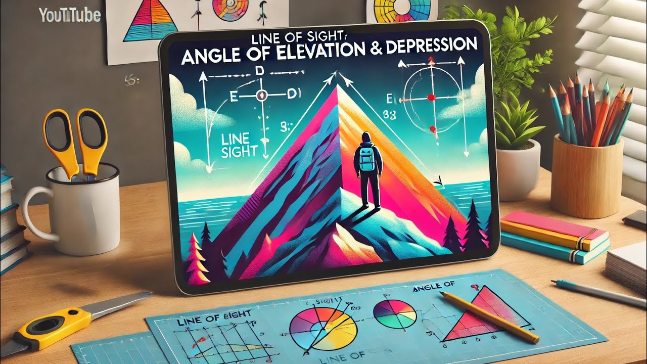 Line of sight|Angle of elevation|Angle of depression|Heights and ...