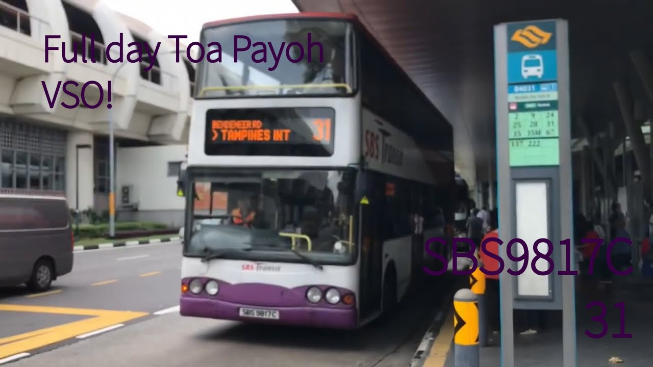 Retired/Only Toa Payoh VSO full day - SBS9817C on 31 (Joyride) - YouTube