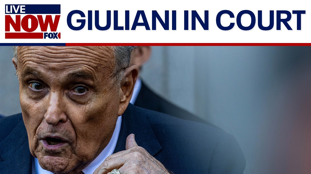 Giuliani heads to NYC court in defamation case - YouTube