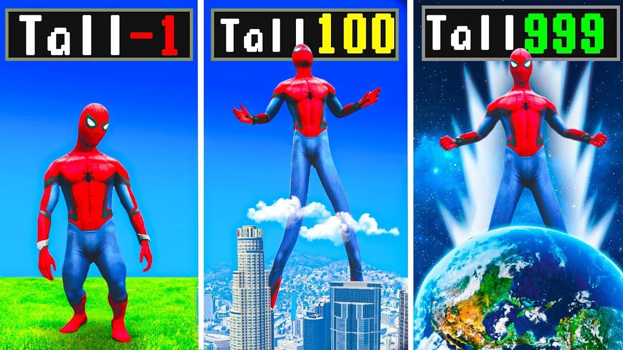 The TALLEST Spiderman in GTA 5 - YouTube