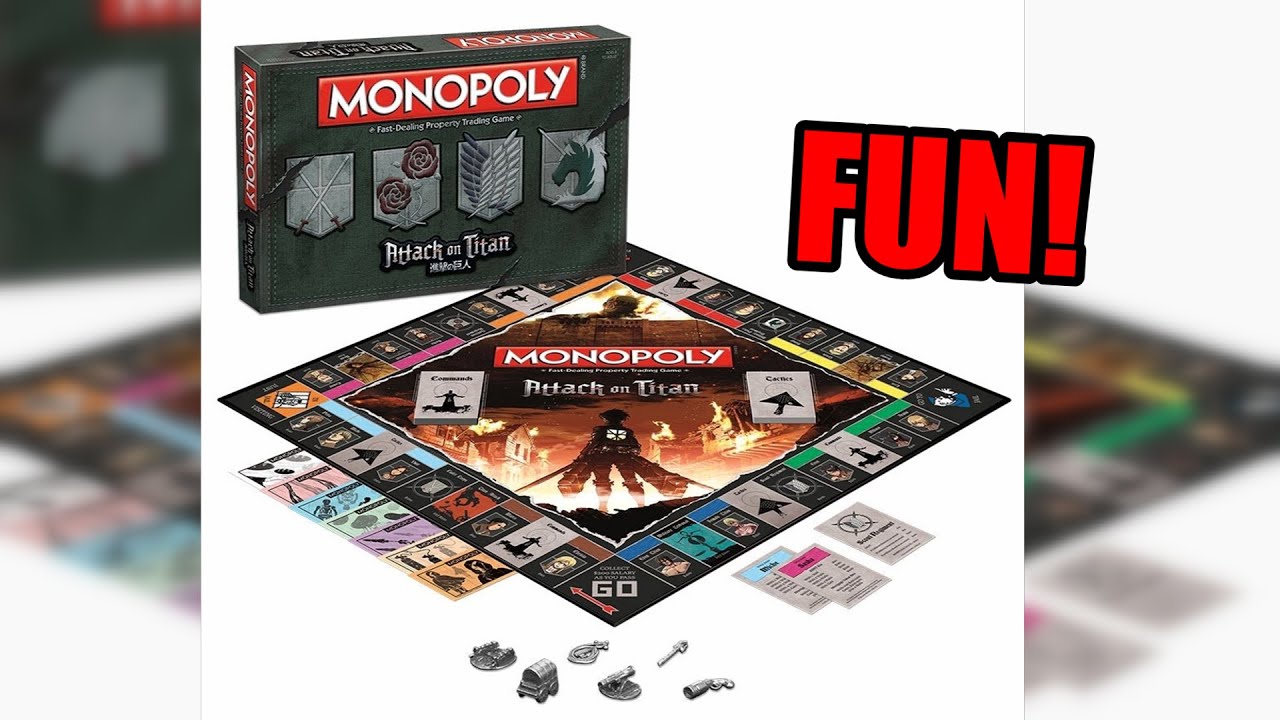 Attack on Titan Monopoly Game Coming Soon!! FUN!!! HYPE!!! YES!! - YouTube