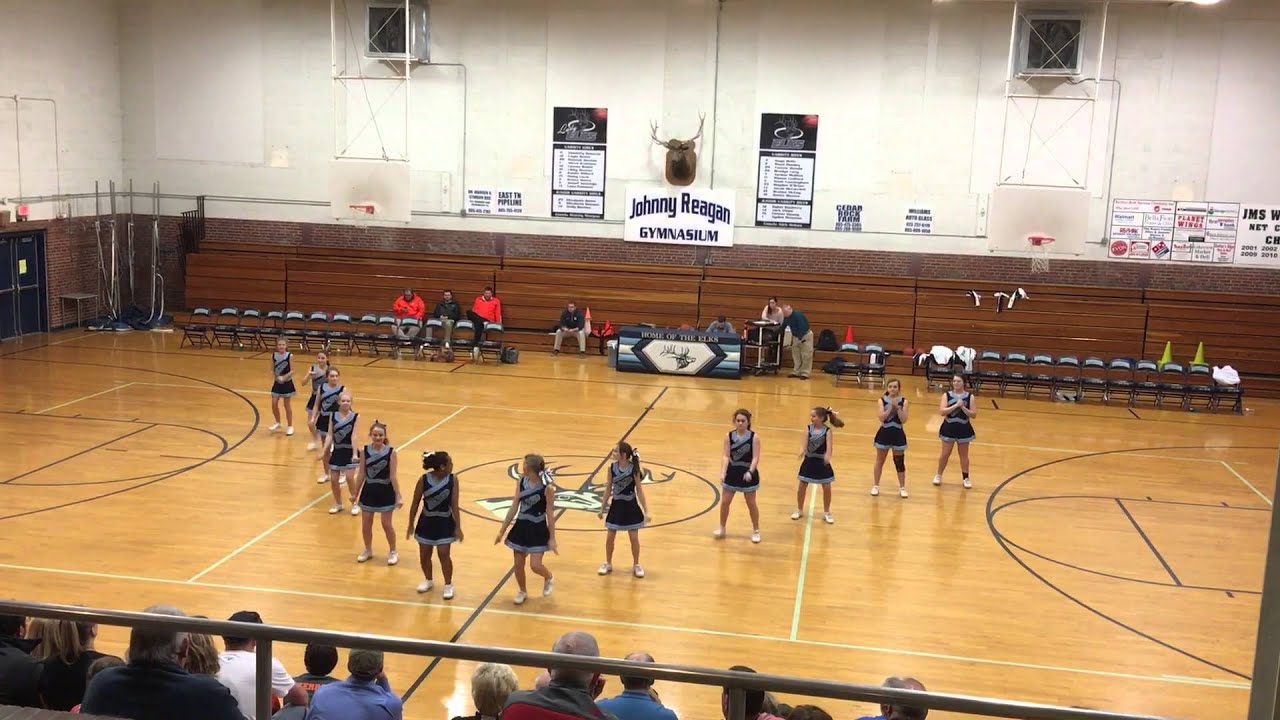 JMS Jefferson Middle School Cheerleaders performance Jan 14, 2015 - YouTube