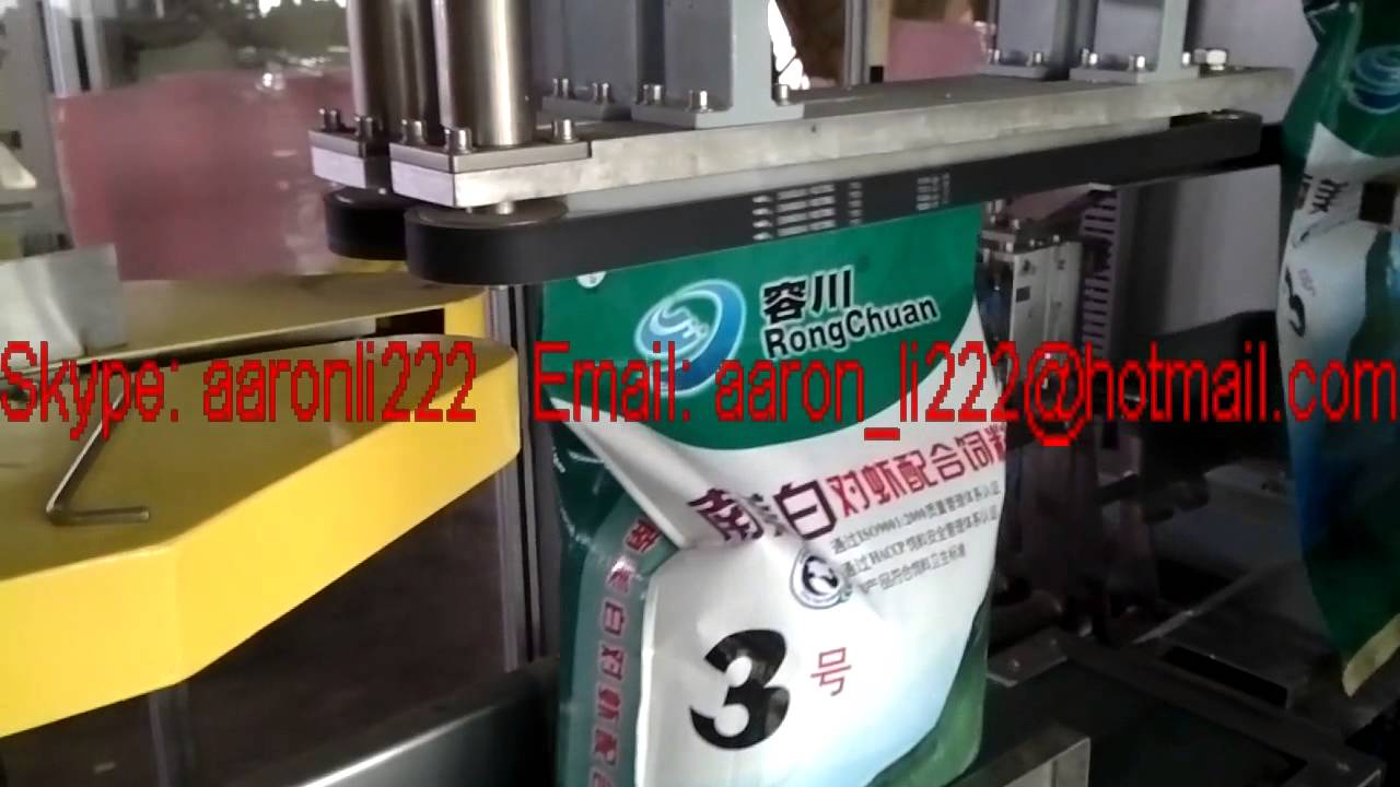 25KG automatic granule packing machine - YouTube