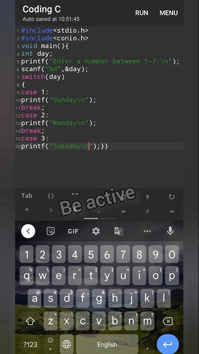 #24 C Program to print the corresponding day of the week using switch case #switch #shorts - YouTube