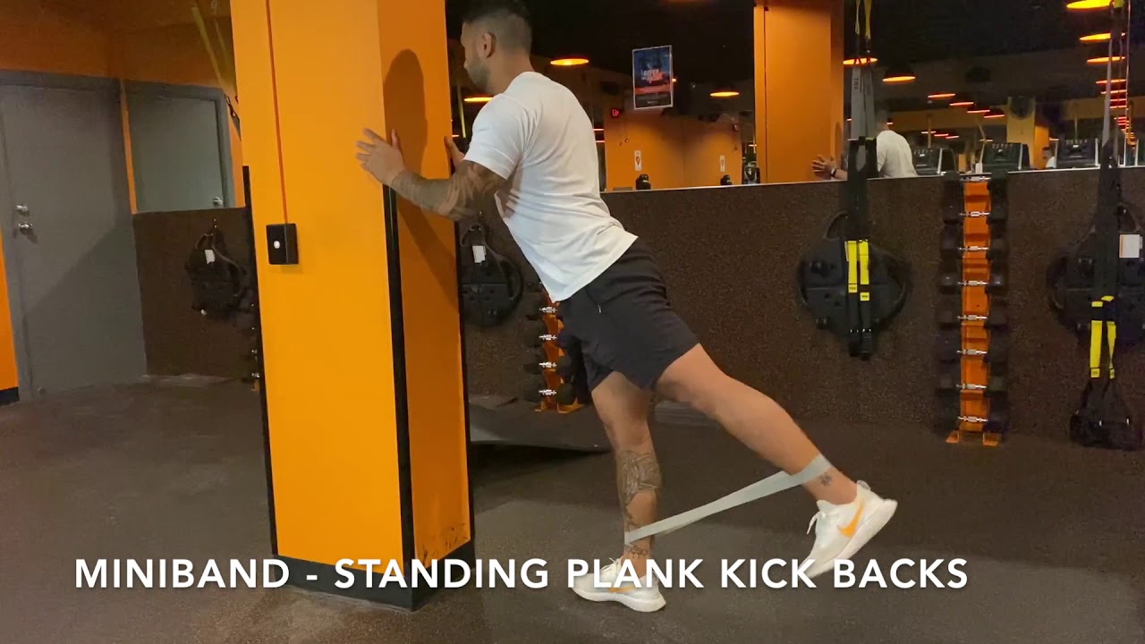 MINIBAND - STANDING PLANK KICK BACKS - YouTube