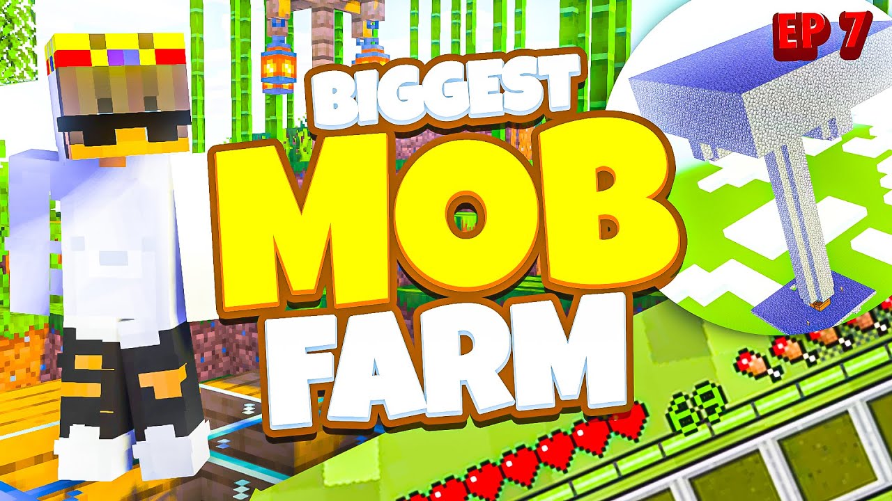 BIGGEST MOB (XP) FARM FARM - MINECRAFT SURVIVAL SERIES - EP 7 - YouTube