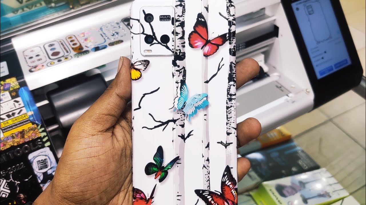 Mobile Phone Back Sticker Cutting || Vivo Y21 || Dr.Gadget - YouTube