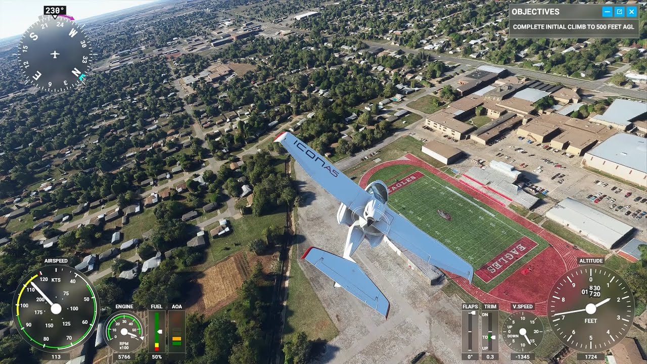 Microsoft Flight Simulator - Del City, Oklahoma - YouTube