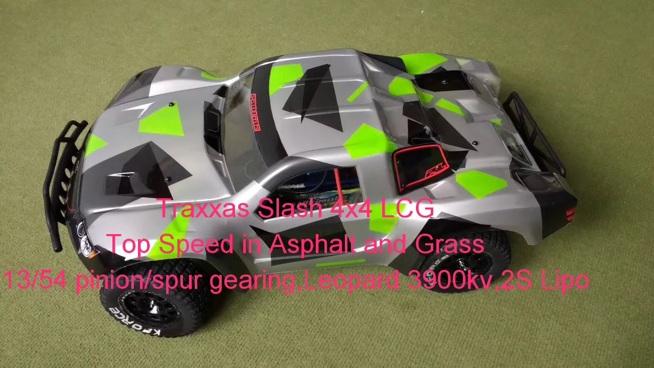 Traxxas slash 4x4 LCG Top Speed - YouTube