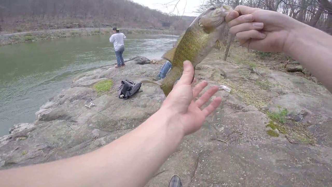 Opening Day of Trout! *HUGE SMALLMOUTH* - YouTube