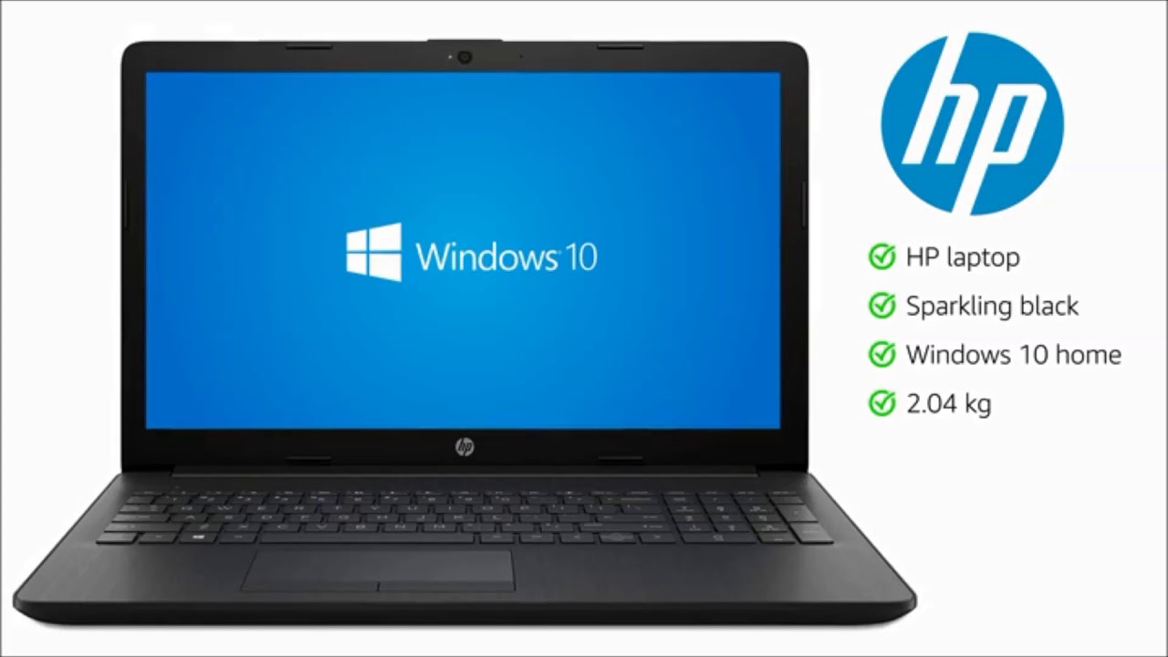 HP 15 Core i3 Windows 10 Sparkling Black Laptop - YouTube