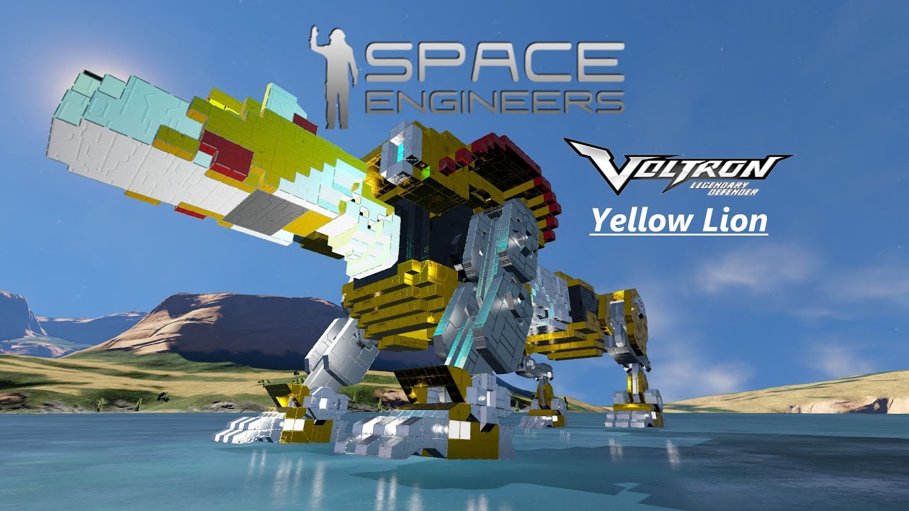 Space Engineers Showcase Voltron Yellow Lion 75% Done - YouTube