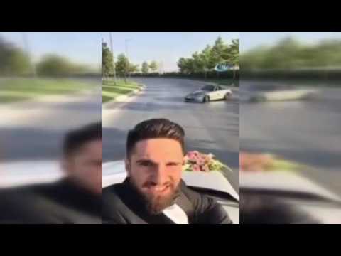 Gelin Arabasının Önünü Kesip Drift Yapan Maganda Kamerada