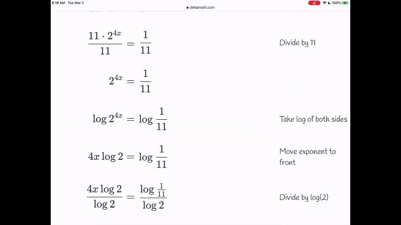 Solving Exponential Equations (Level 1) - YouTube