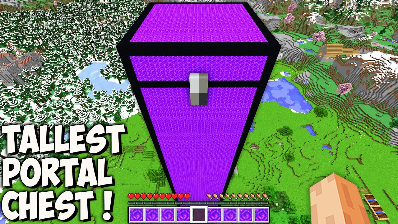 What is HIDDEN inside THE TALLEST PORTAL CHEST in Minecraft? I found ...