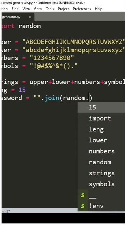 Best Password Generator Using Python Password Generator Py Ideas 💡 Shorts Python Youtube