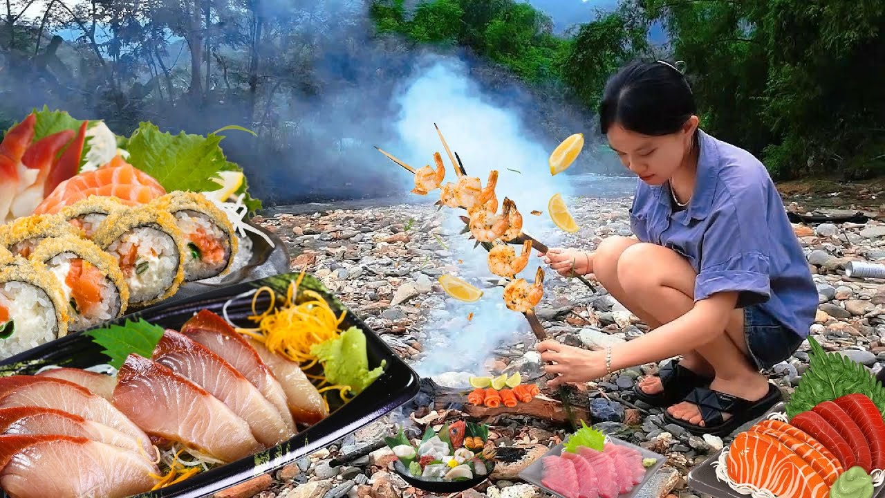 Beautiful girl fishing and selling at the market - YouTube