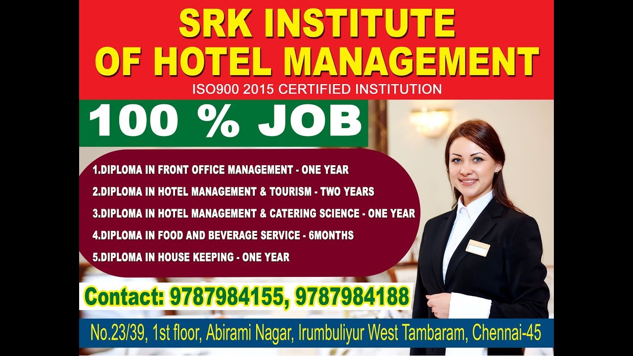 SRK Institute Of Hotel Management - YouTube
