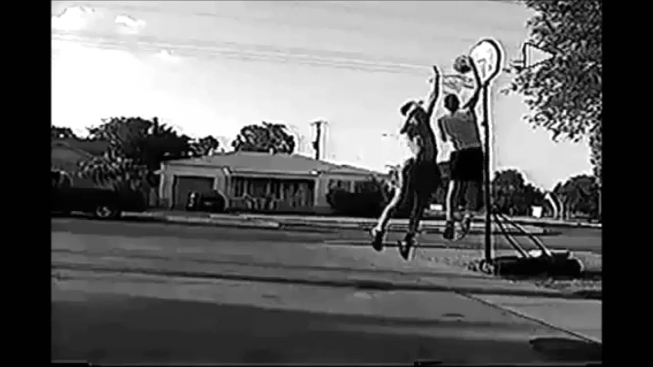 favorite front yard dunk highlights-9 foot rim - YouTube