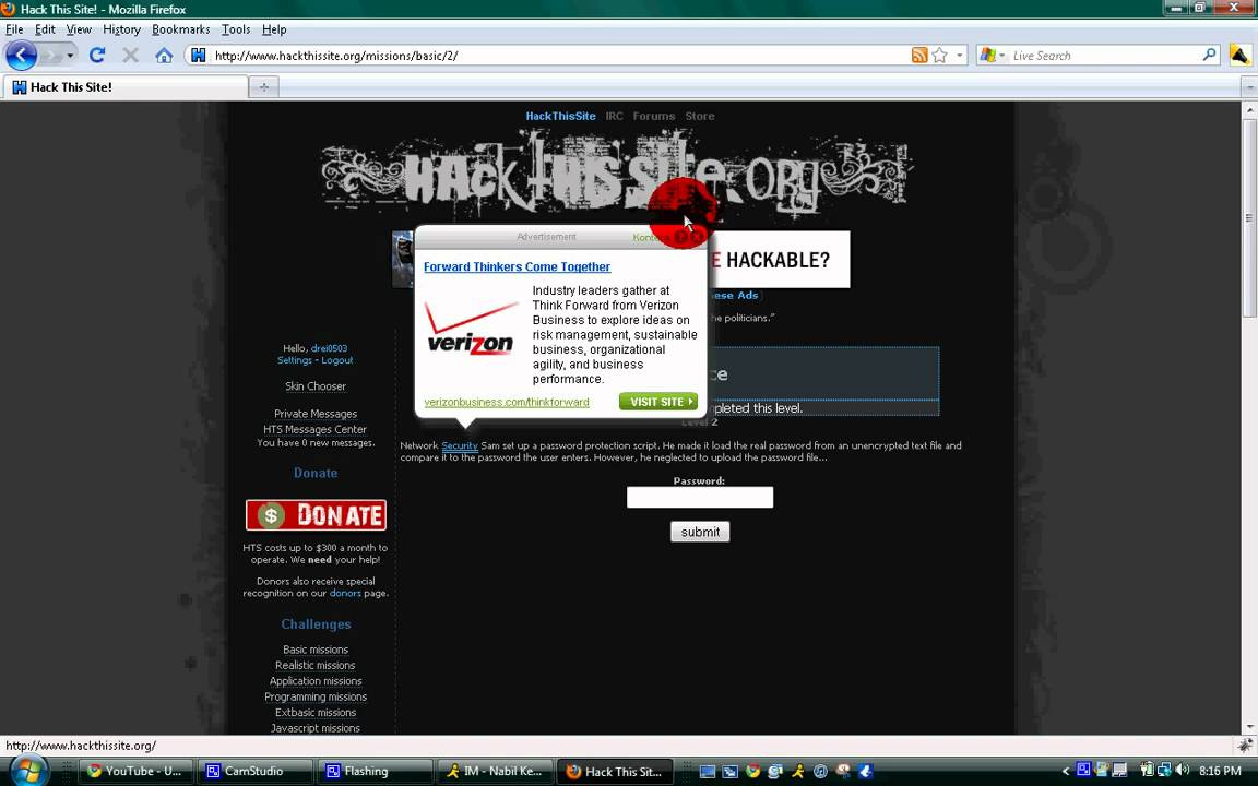 Hackthissite basic 2 - YouTube