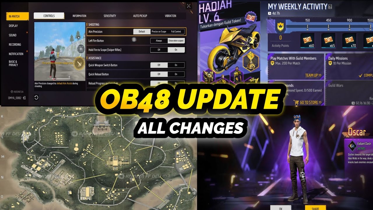 🤩TOP 10 CHANGES IN THE NEW OB48 UPDATE | ADVANCE SERVER | GARENA FREE ...