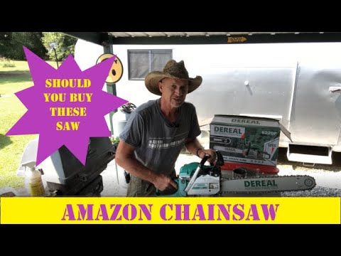 DEREAL 6220F 62cc CHAINSAW - UNBOXING, ASSEMBLY, DEMONSTRATION AND HOW ...