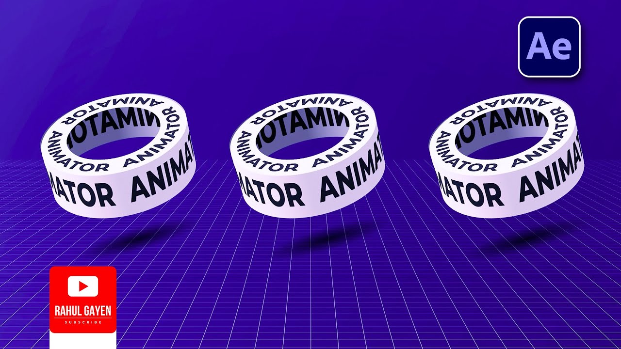 Kinetic Cylinder Animation in After Effects - No Plugins - YouTube