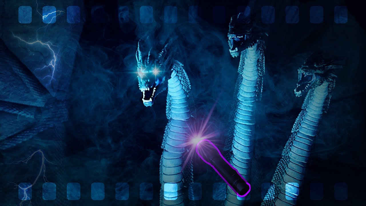 Hiya Toys Ghidorah UV light effect - YouTube