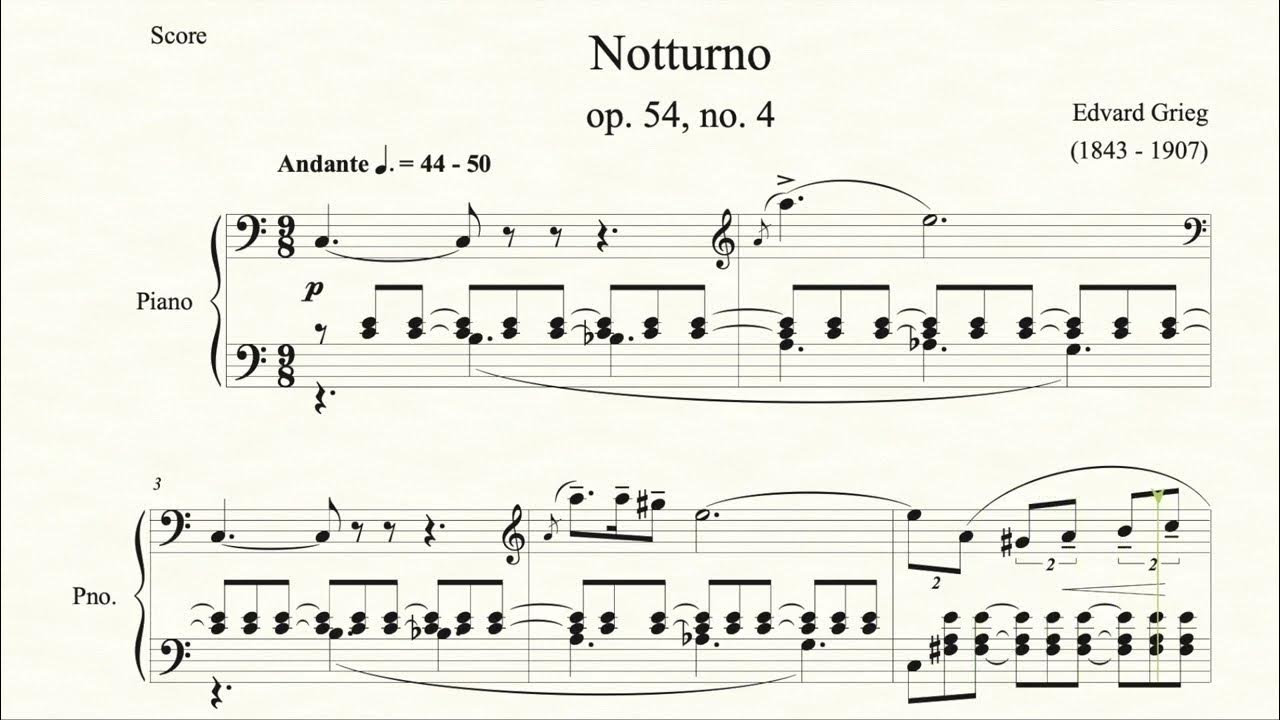 Notturno (op. 54, no. 4) - Edvard Grieg - Piano Repertoire 9 - YouTube