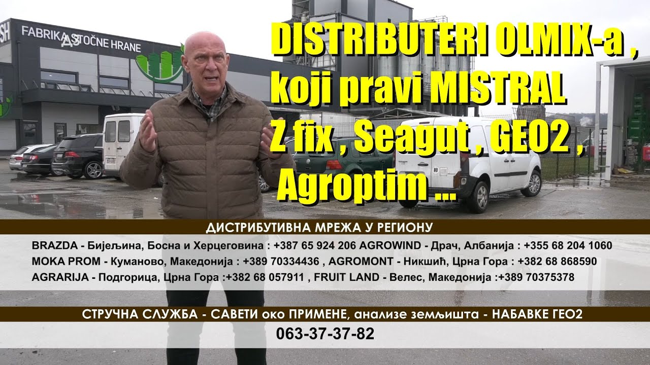 Mreža distributera OLMIX proizvoda tipa MISTRAL-a ,Z' FIX a Seagut ...