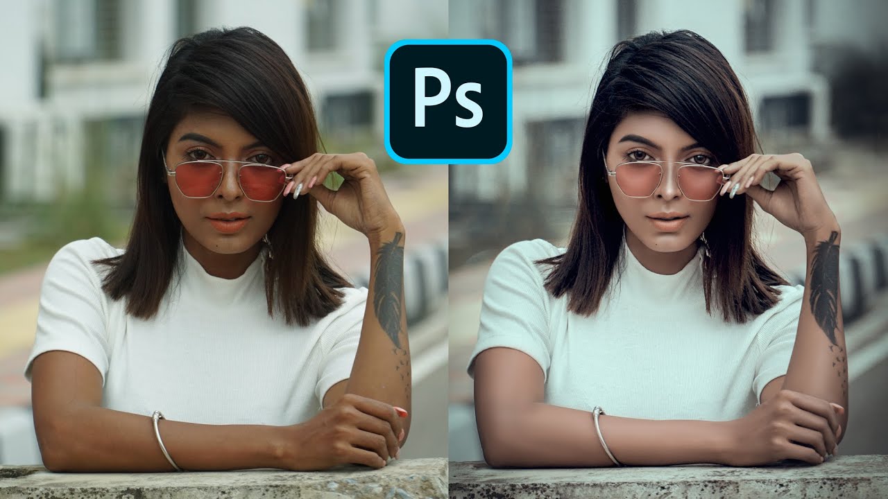Outdoor portrait retouching & color grading [[Time-lapse]] - YouTube