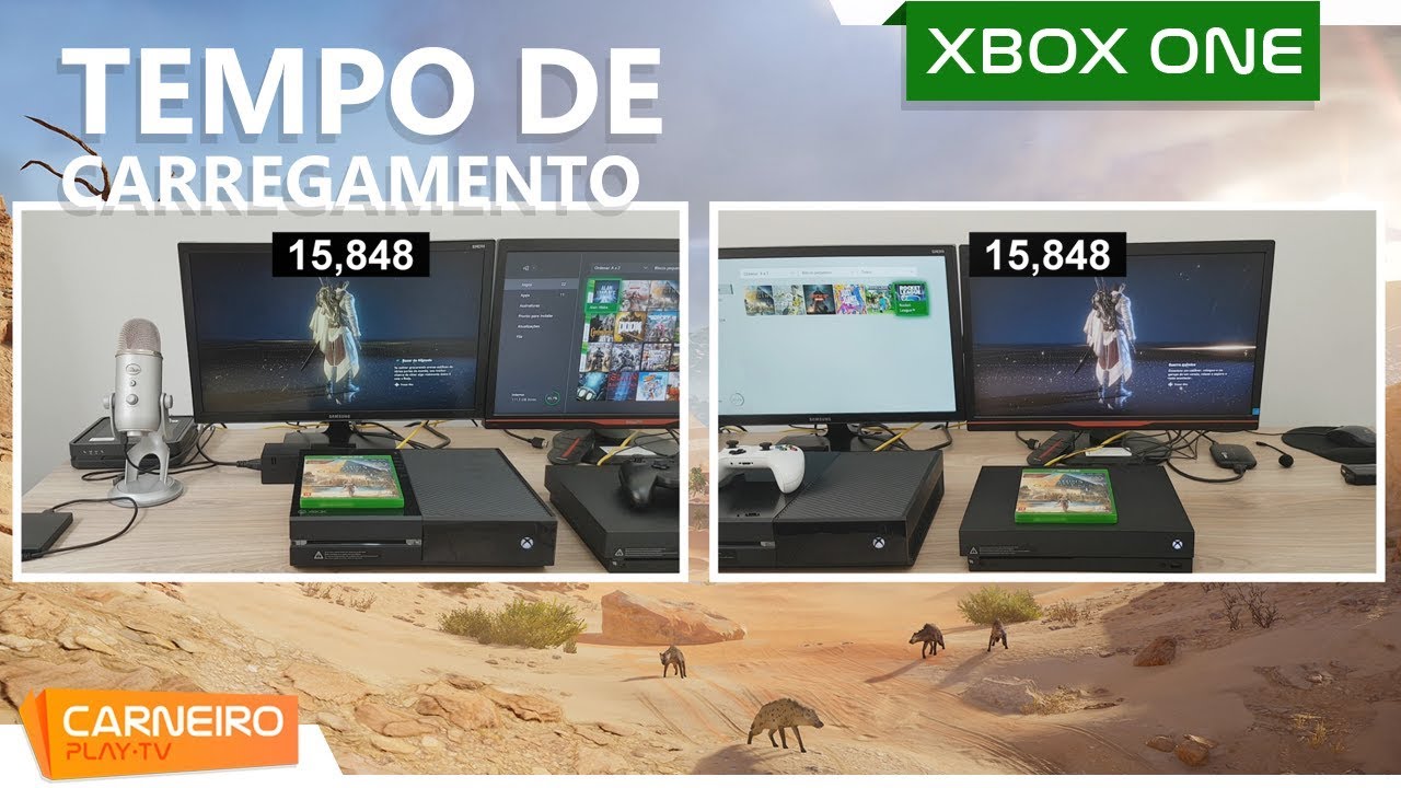 Xbox One FAT vs Xbox One X | Quem é mais rápido? | Assassins Creed ...