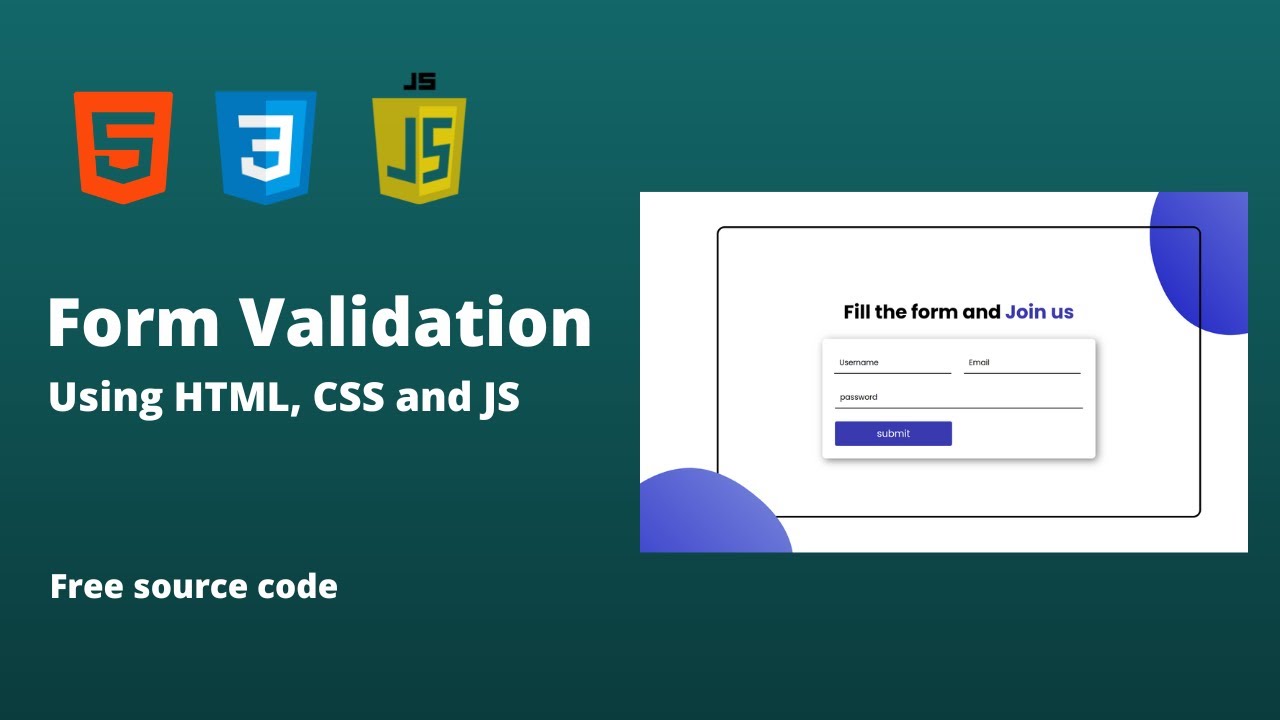 How To Create Form Validation Html Css And Js Tutorial For Beginners Youtube 0178