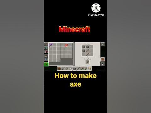 how to make axe in Minecraft l Minecraft 4 - YouTube