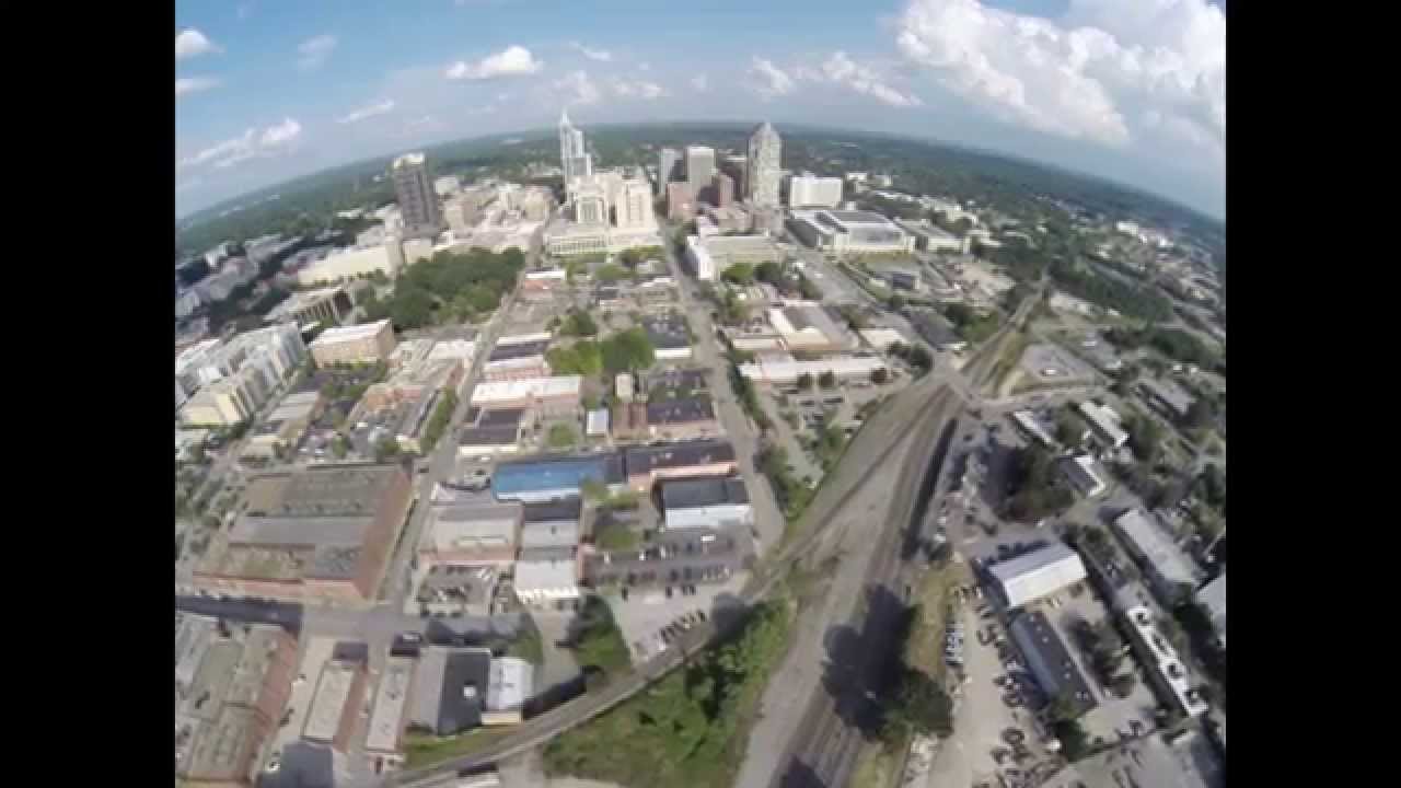 GoPro Phantom Quadcopter Raleigh Skyline Freight Train - YouTube