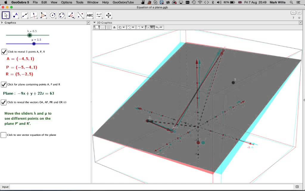 The Vector Equation Of A Plane In 3D YouTube