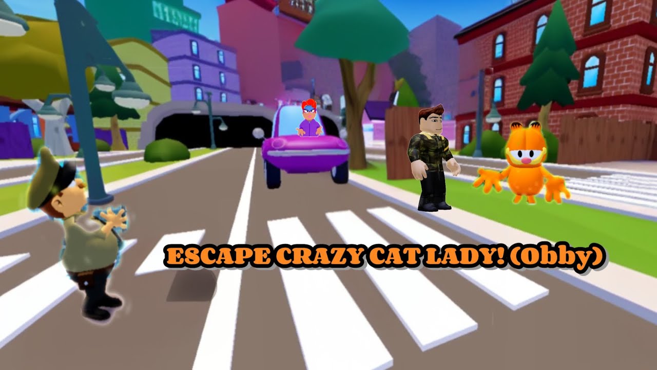 ESCAPE CRAZY CAT LADY! (Obby) - roblox - YouTube