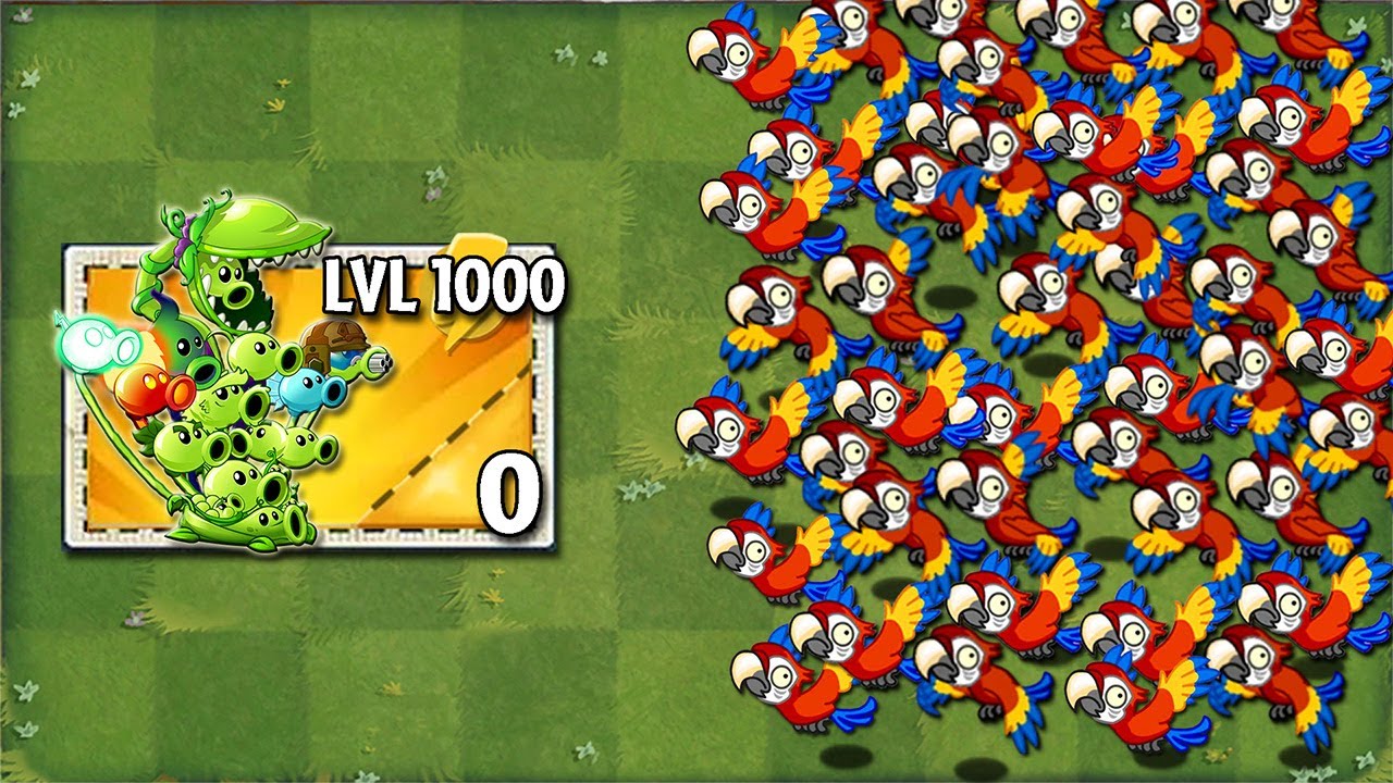 PvZ 2 Challenge - All Plant Vs 100 Zombie Parrot - Who Will Win? - YouTube