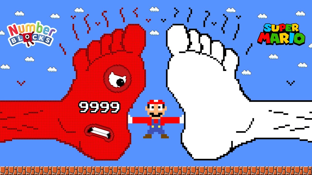Mario Build 9999 Numberblocks Vs The Giant Leg Calamity Game